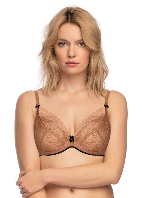 Nipplex - Biustonosz Elisabeth Push-up Karmelowy - NeverShy
