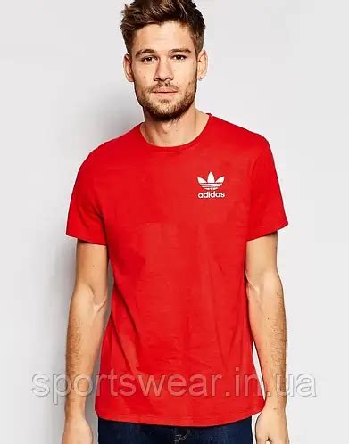 Купить Спортивная Футболка Adidas красная модная Мужская футболка с ...