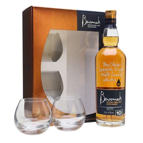 Benromach 10 Year Old Glass Pack — Бенромах 10-годишно уиски с две чаши ...