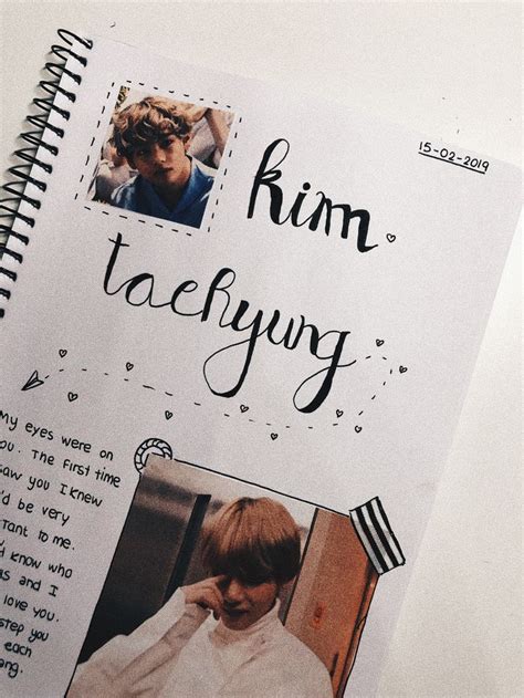 BTS JOURNAL (V) | Идеи для ежедневника, Скрапбук, Журналы