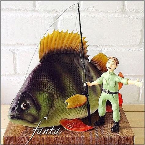 Pin by natalya_sugar_toys on Cakes for mens | Fisherman cake, Fishing ...