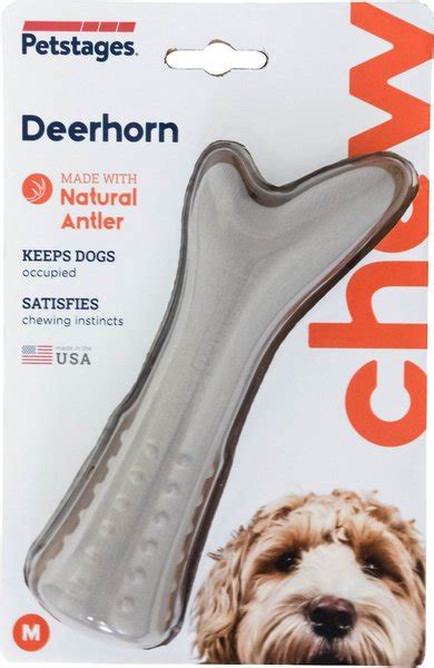 PETSTAGES Deerhorn Tough Dog Chew Toy, Medium, bundle of 2 - Chewy.com