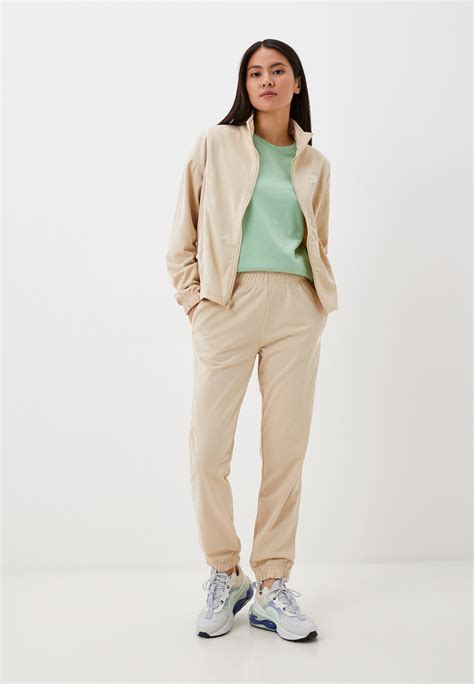 Костюм спортивный Nike W NSW ESSNTL PQE TRK SUIT, цвет: бежевый ...