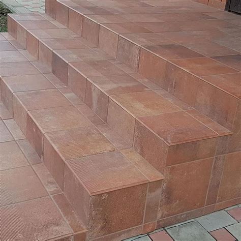 Фронтальная клинкерная ступень простая Paradyz Scandiano Rosso, 300*600 ...