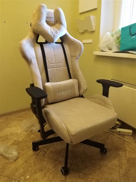 Кресло геймерское Zombie VIKING KNIGHT LT21 FABRIC песочный крестовина ...