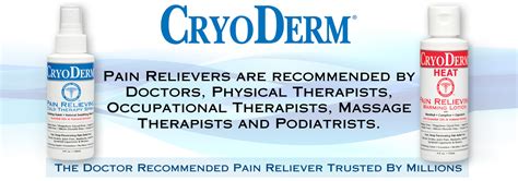 CryoDerm Pain Relief Cream, Gel, and Spray