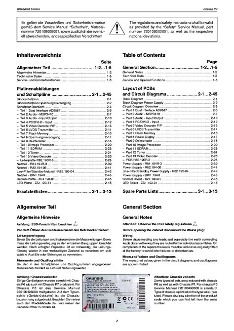 GRUNDIG P7 CHASSIS 42PW110 7510TOP Service Manual download, schematics ...