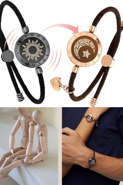 TOTWOO Long Distance Touch Bracelets for Couples, Vibration & Light up ...