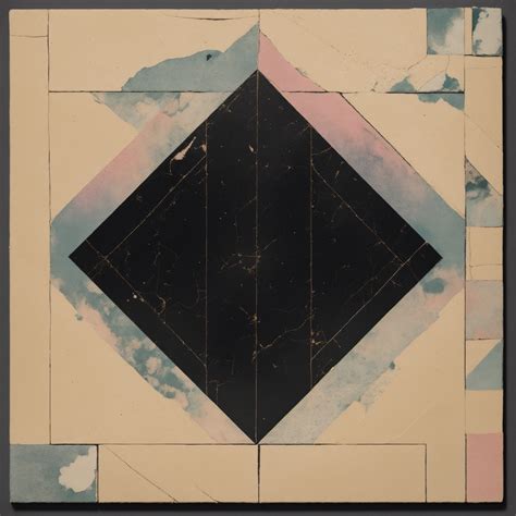 Lexica - Album cover, Fragments, riso design, texture, pastels cream black,
