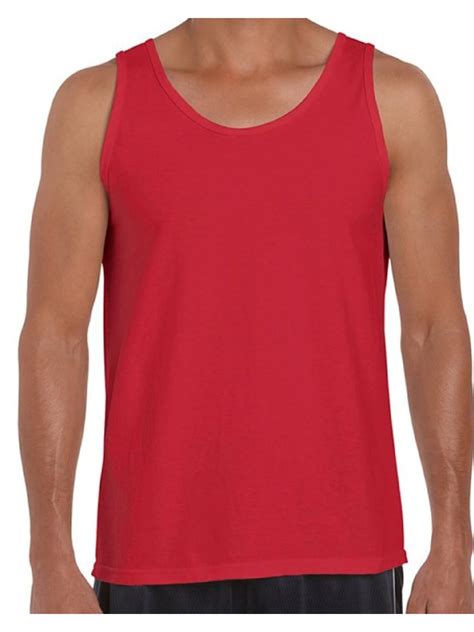 Gildan Men's Comfortable Tank Top, Red Muscle Shirt, Available in S-2XL ...