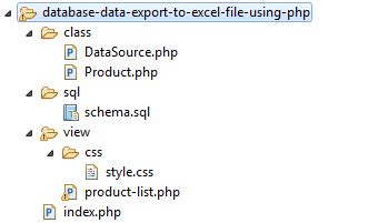 Database Data Export to Excel File using PHP - Phppot