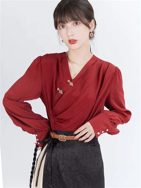 Red And Black Casual Hanfu For Women - Fashion Hanfu
