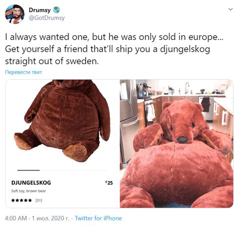 Акула, подвинься. Медведь Дьюнгельског из IKEA стал новым любимцем ...