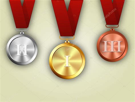 Gold silver and bronze medals on ribbons Stock Vector by ©drogatnev ...