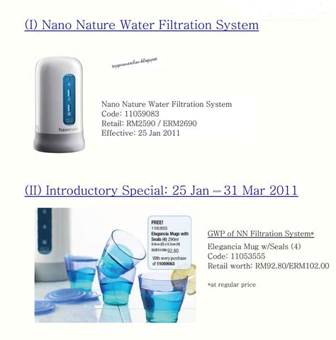 Tupperware Brands Malaysia: Nano Nature Water Filter , Kini di Pasaran