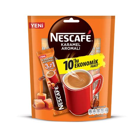 Nescafe 3 in 1 Caramel Pack of 10 (3'ü1 Arada Karamel Aromalı 10'lu Pa