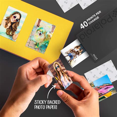 Моментальный фотоаппарат + портативный принтер Polaroid Mint Black ...