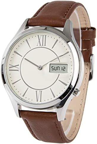 Zeit-Bar Men's Stainless Steel Radio-Controlled Watch with Day and Date ...