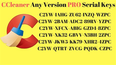 Ccleaner professional any Version Serial Keys 2017 - YouTube