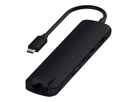 Satechi USB -C Slim Multi-Port Adapter -Black (ST-UCSMA3K)