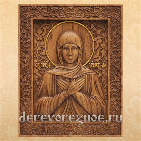 Икона праведная праматерь Лия резная из дуба купить.