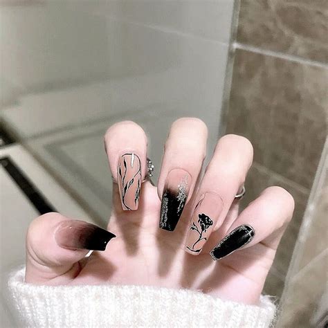 24 шт./корт., искусственные ногти с клеем, молочный, белый, розовый ...