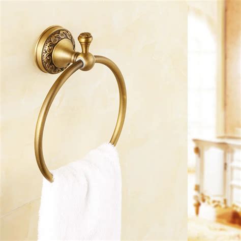 European Antique Bronze Brass Carved Bathroom Accessories Retro Set ...