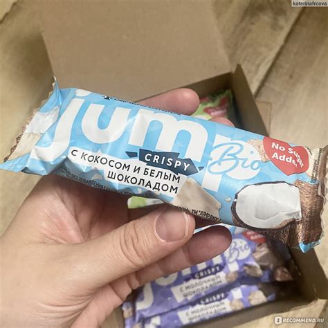 Протеиновый батончик Jump Bio crispy с кокосом и белым шоколадом ...