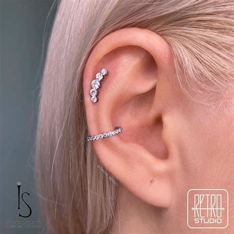 Ear piercing, cartilage piercings, Пирсинг ушей, прокол хряща, прокол ...