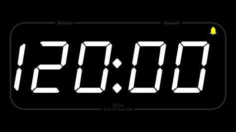 120 MINUTE - TIMER & ALARM - 1080p - COUNTDOWN - YouTube
