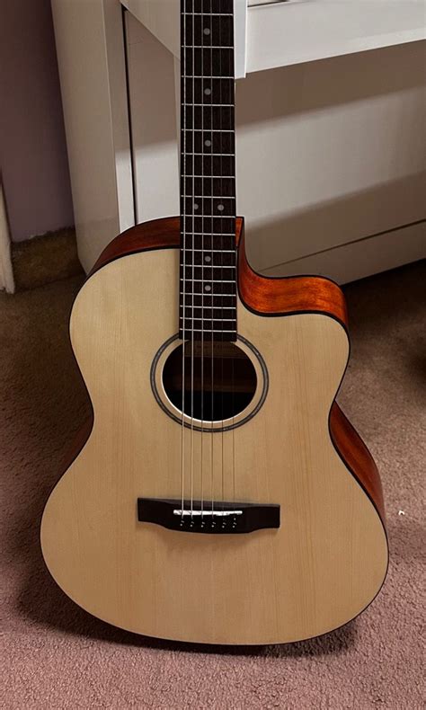 CORT Jade1-OP Acoustic Guitar w/ Bag , Open Pore, Hobbies & Toys, Music ...