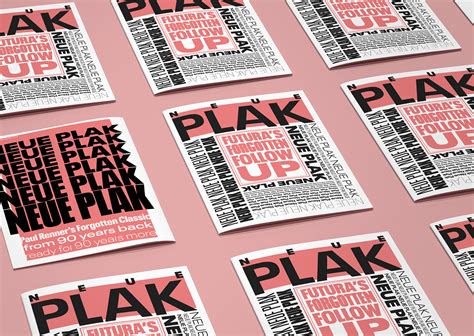 Neue Plak Type Specimen Booklet on Behance