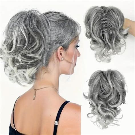 Купить Синтетические накладные волосы с зажимом-когтем, короткие ...