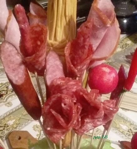 Как сделать букет из мяса своими руками?