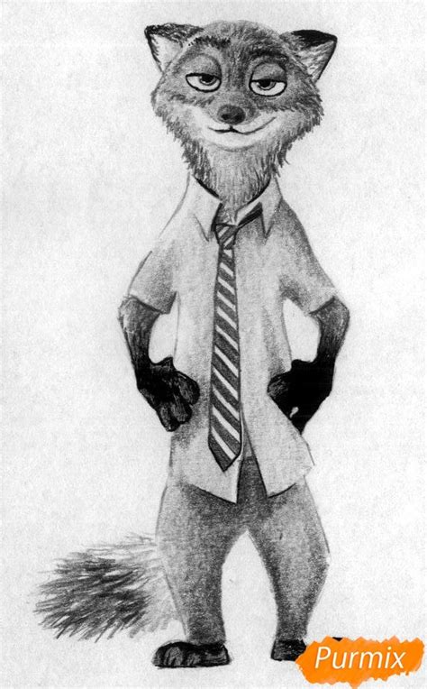 Как нарисовать Ника из Зверополиса поэтапно | Drawings, Sketches ...