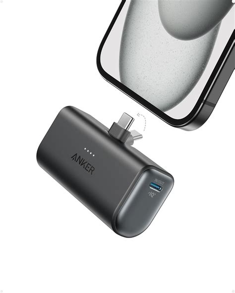 Anker Nano Powerbank, 5000mAh Powerbank 22,5W, Integrierter Faltbarer ...