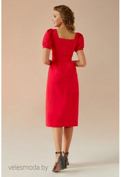 Платье 014 красный Andrea Fashion купить в интернет магазине Велесмода ...