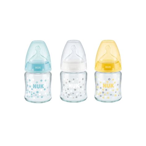 NUK Bottle Glass First Choice Plus with Silicone Teats 0-6m 120ml ...