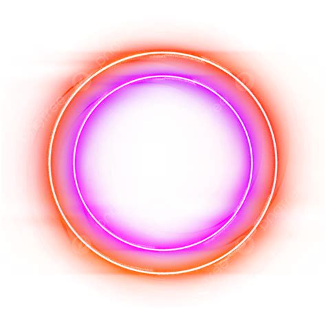 Lingkaran Neon Dua Warna, Lingkaran Neon, Perbatasan Lingkaran Neon ...