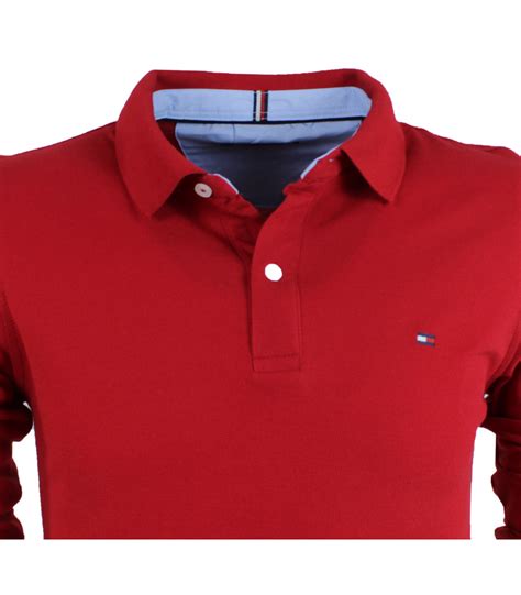 Купить - Красное поло с длинным рукавом Tommy Hilfiger TH4711-6-TH4711 ...