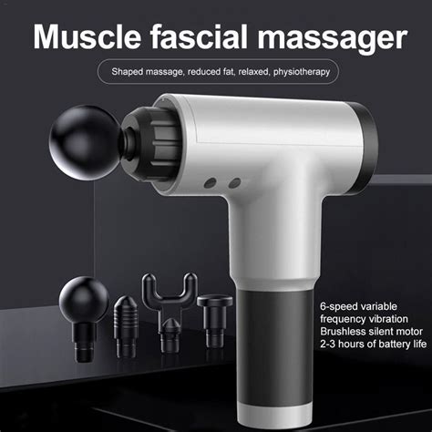 Handheld Fascia Massager Relax Muscle Therapy Device 3400 RPM Gray