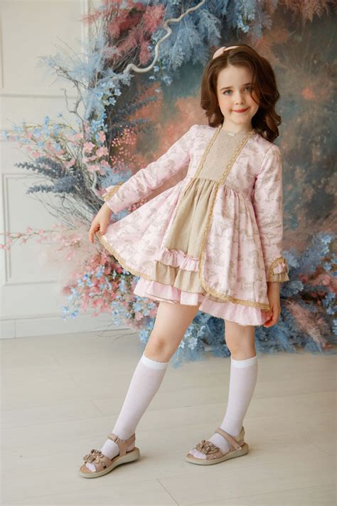 Нежное платье в пастельных тонах La Amapola в интернет магазине anjkids.ru