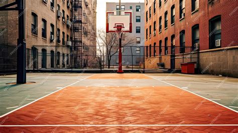 Premium Photo | Photo of new york streetball court Generative AI