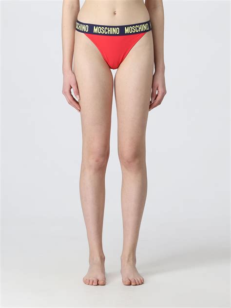 MOSCHINO SWIM: swimsuit for woman - Red | Moschino Swim swimsuit ...