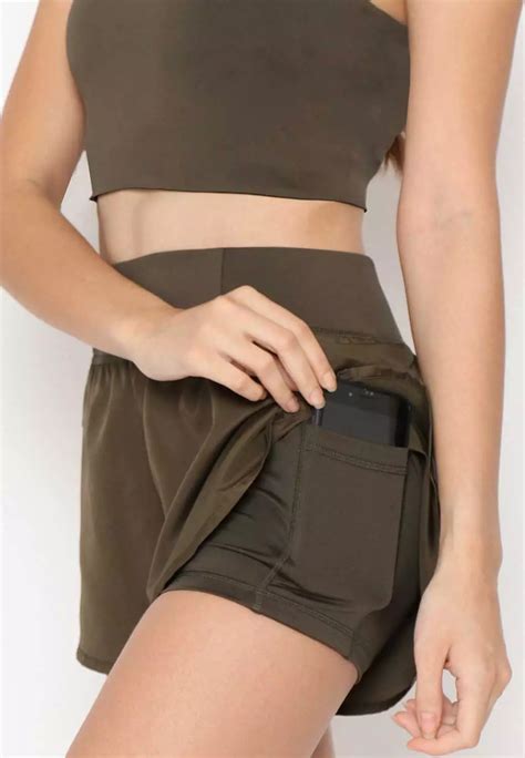 Jual FITWEAR FITWEAR - CAITLYN LAYERED PANTS + INNER - ARMY Original ...