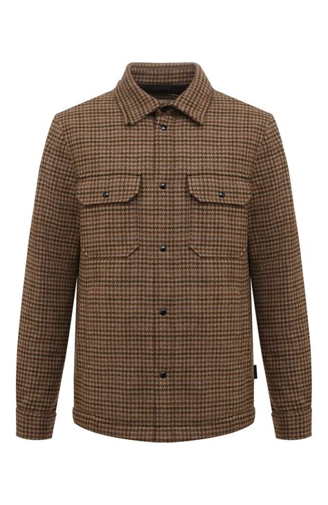 Мужская бежевая пуховая куртка-рубашка WOOLRICH купить в интернет ...