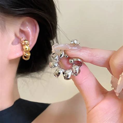 Металлические полые зажимы для ушей | AliExpress