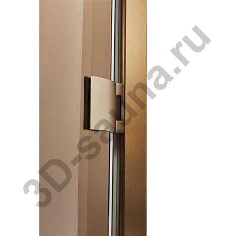 Дверь стеклянная для хамам Grandis GS 7x20 Бронза, бронзовый профиль ...