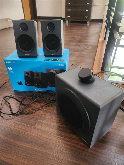 Used Logitech Z333 Computer Speaker System with Subwoofer, Audio ...