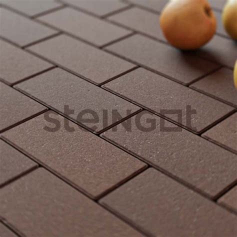Тротуарная плитка Steingot Прямоугольник, Тёмно-коричневый, верхний ...